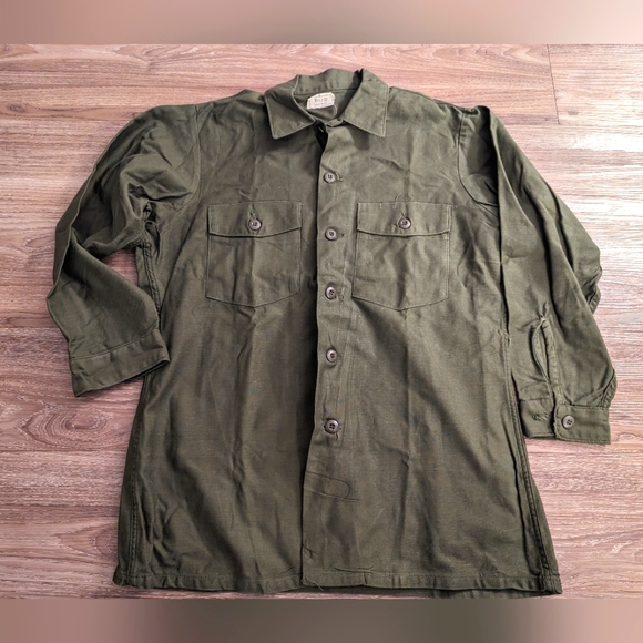 Vintage | Jackets & Coats | Vintage 8s Military Field Shirt M | Poshmark